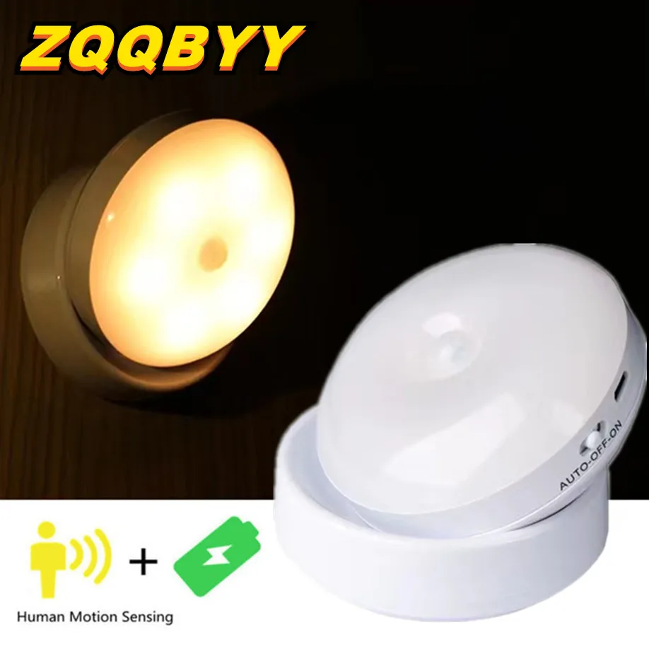 Motion-Sensor-Light-Wireless-LED-Lamp-USB-Rechargeable-Lamp-Night ...