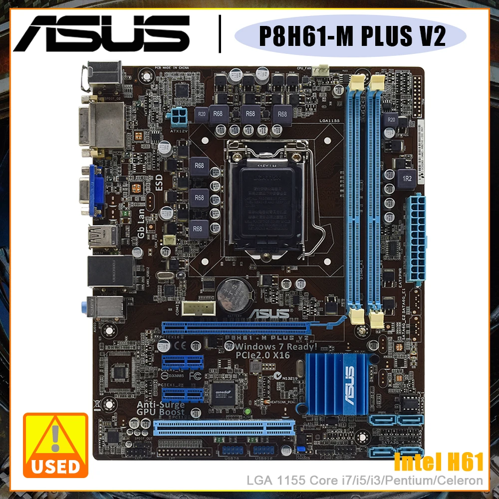 Asus placa mãe, P8H61 M/k5130/dp_mb suporta lga 1155 cpu soquete ddr3 memória, a placa mãe adota ...