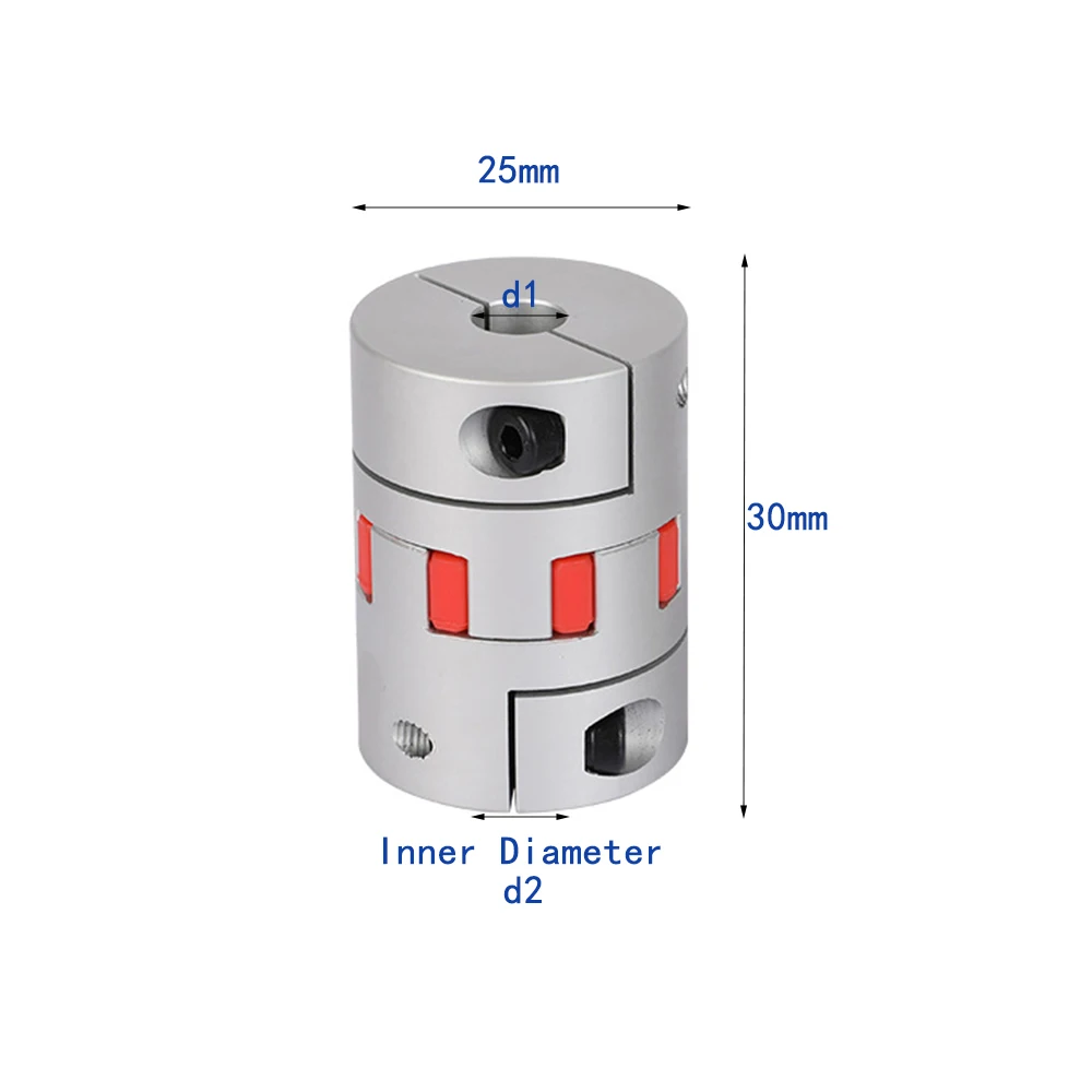 D25L30 Coupler Aluminium Plum Flexible Shaft coupling Stepper Motor ...
