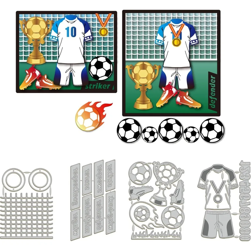 Football Shirt Cutting Dies Sport Trophy Medal Die Cuts Football Hoop ...