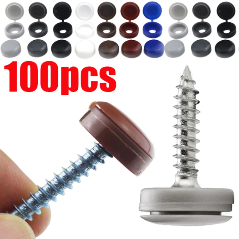 100Pcs-Nails-Screw-Cap-Decorative-Cover-Anti-rust-Buckle-Phillips-Screw ...