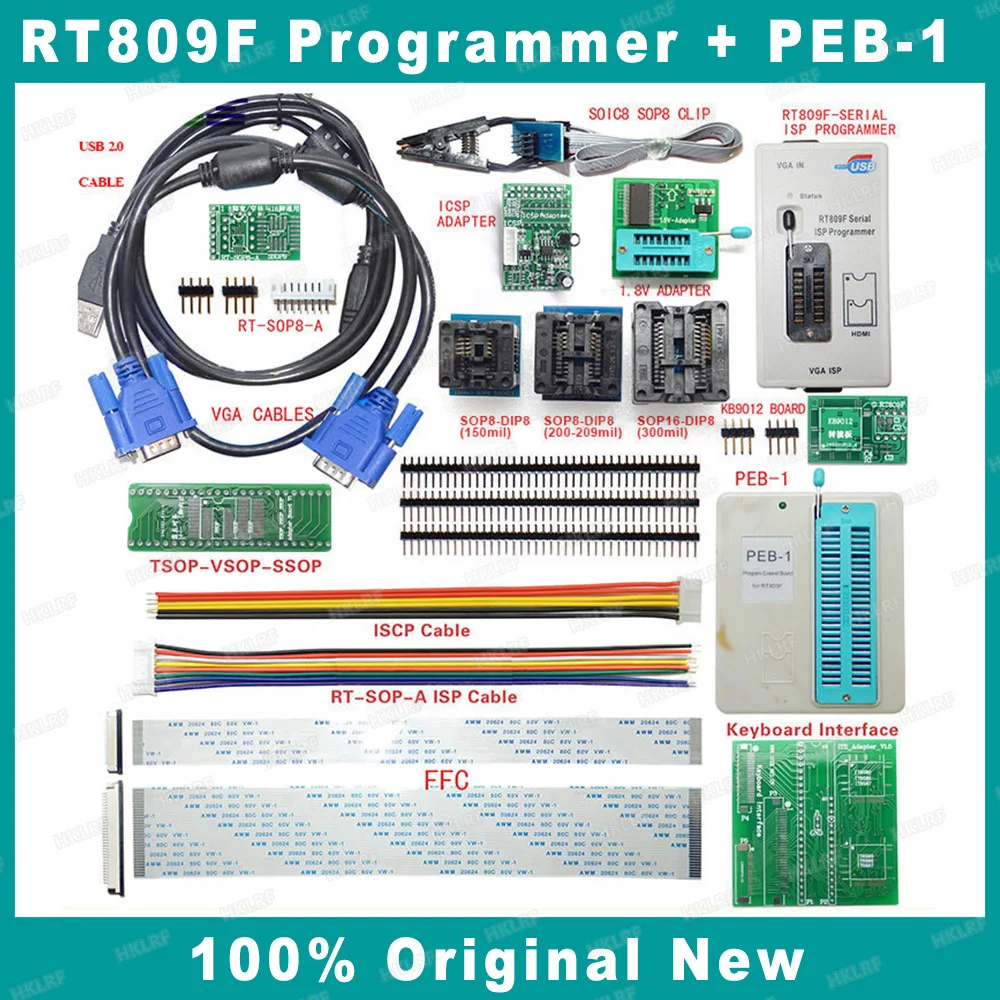 Programador 100% Original RT809F, placa de extensión de PEB 1 con adaptador TSOP48 + Cable FFC ...