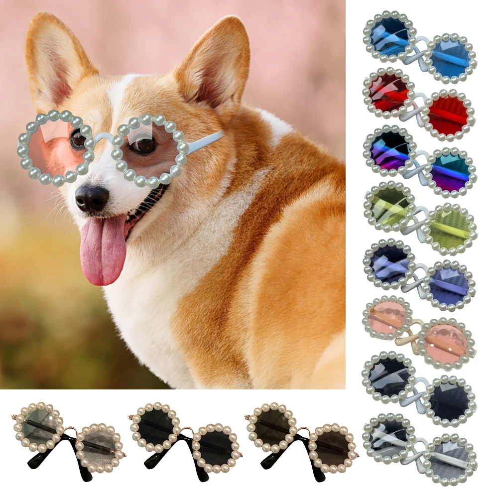 Dog-Sunglasses-Luxurious-Pearl-Glasses-Party-Products-For-Cosplay-For ...