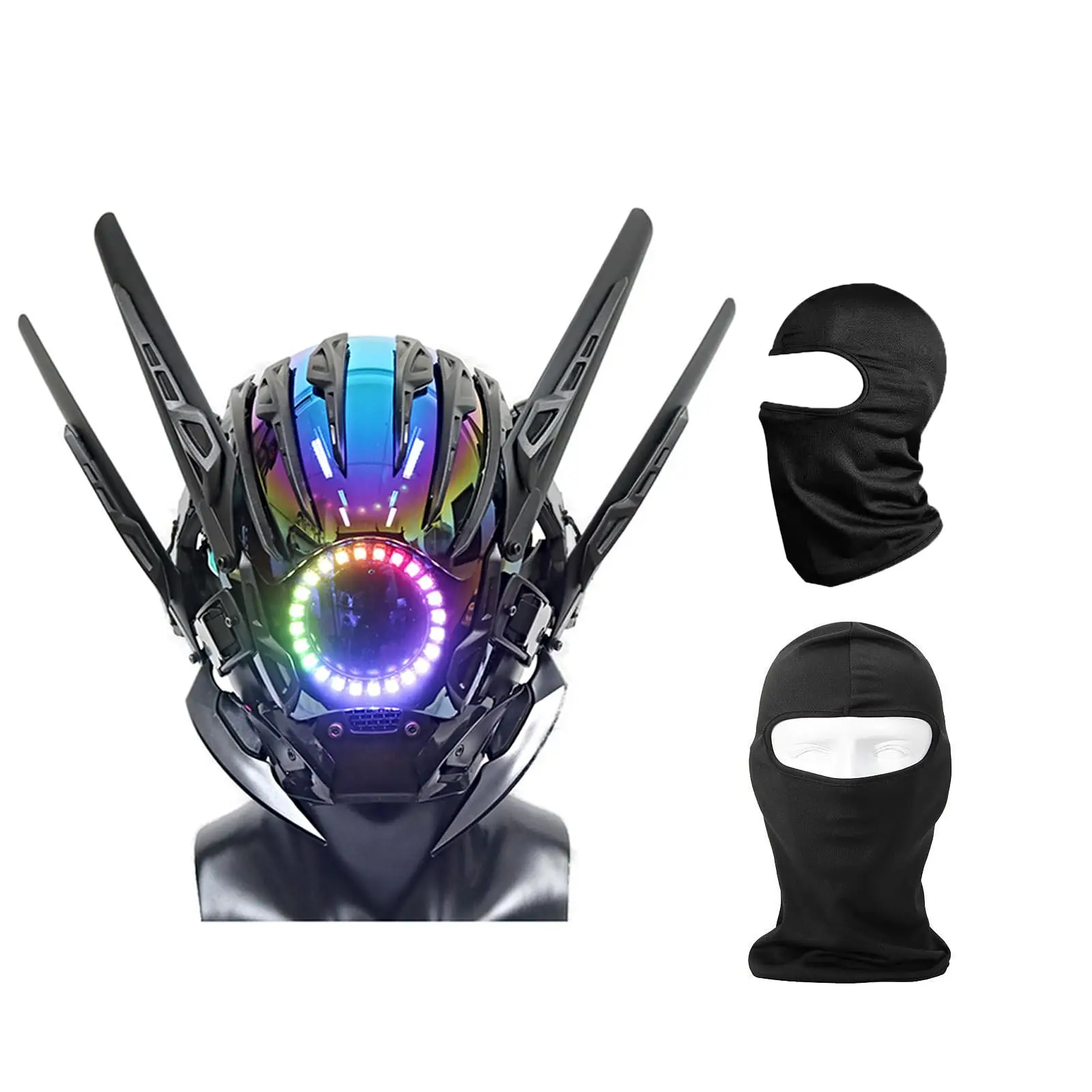 Samurai-Helmet-Cosplay-for-Men-Halloween-Led-Luminous-Punk-Mask ...