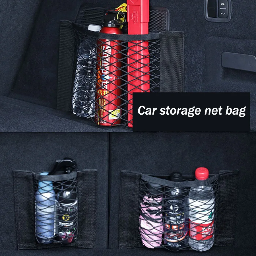 Car Trunk Mesh Bag, Car Storage Net, Car Storage Bag, Velcro Storage ...