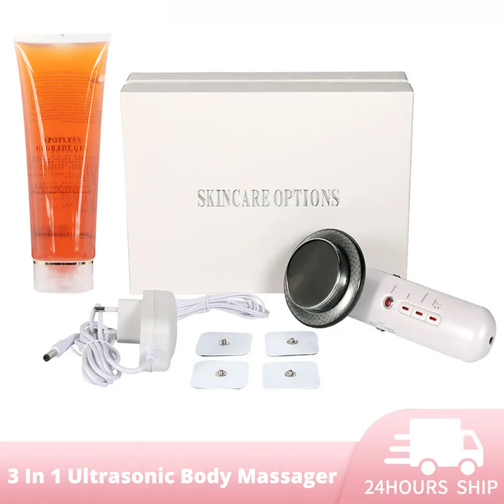 3 In 1 Ultrasonic Body Massager Galvanic Ems Fat Burner Cellulite Skin ...