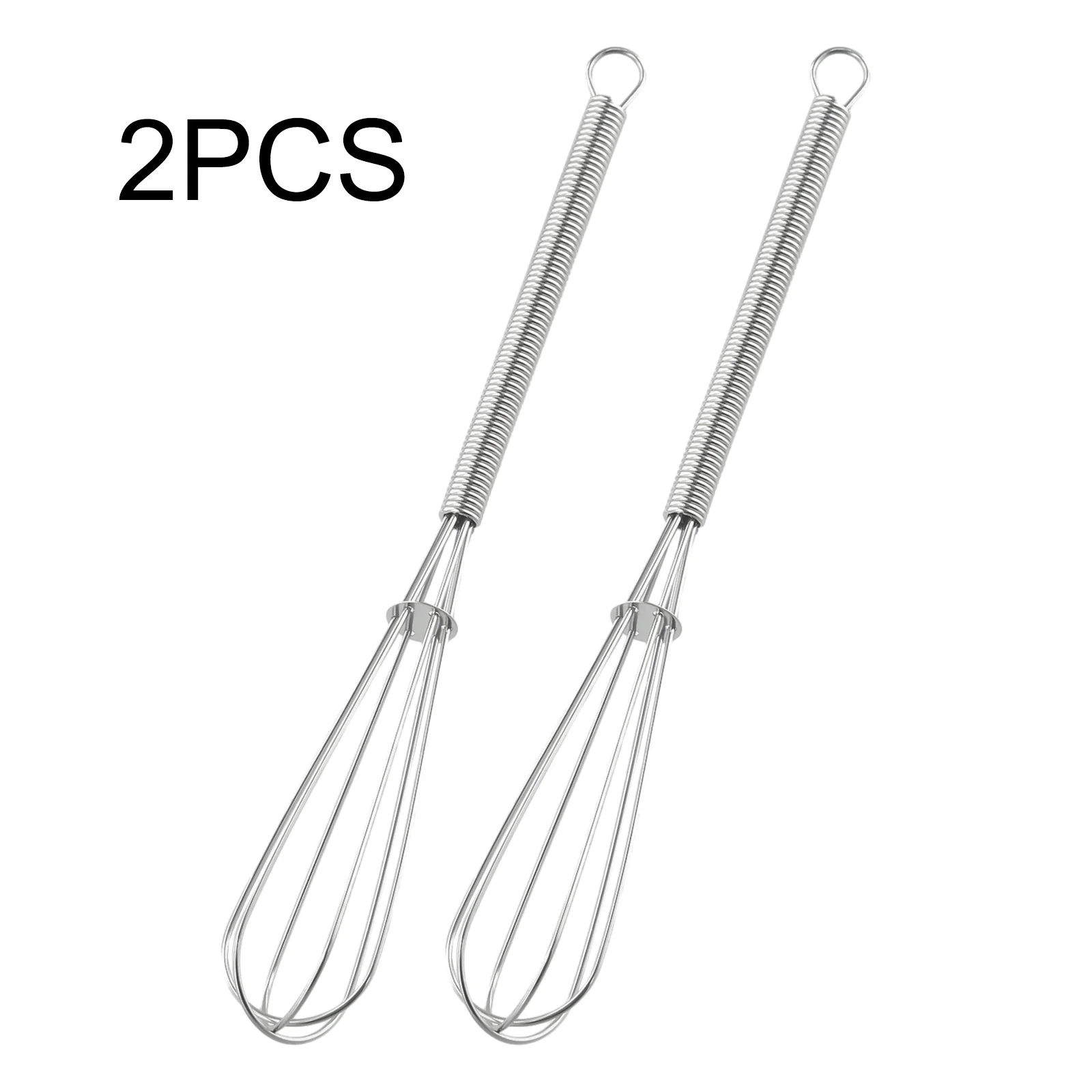 2PCS Whip Whisks Set Mini Small Stainless Steel Balloon Wire Whisk ...