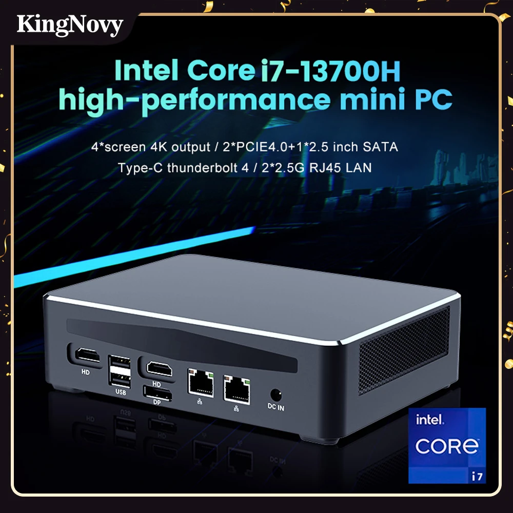 Gaming Mini PC Intel 13th Gen i7 13700H i5 1340P 2*PCIE4.0 Dual 2.5G ...
