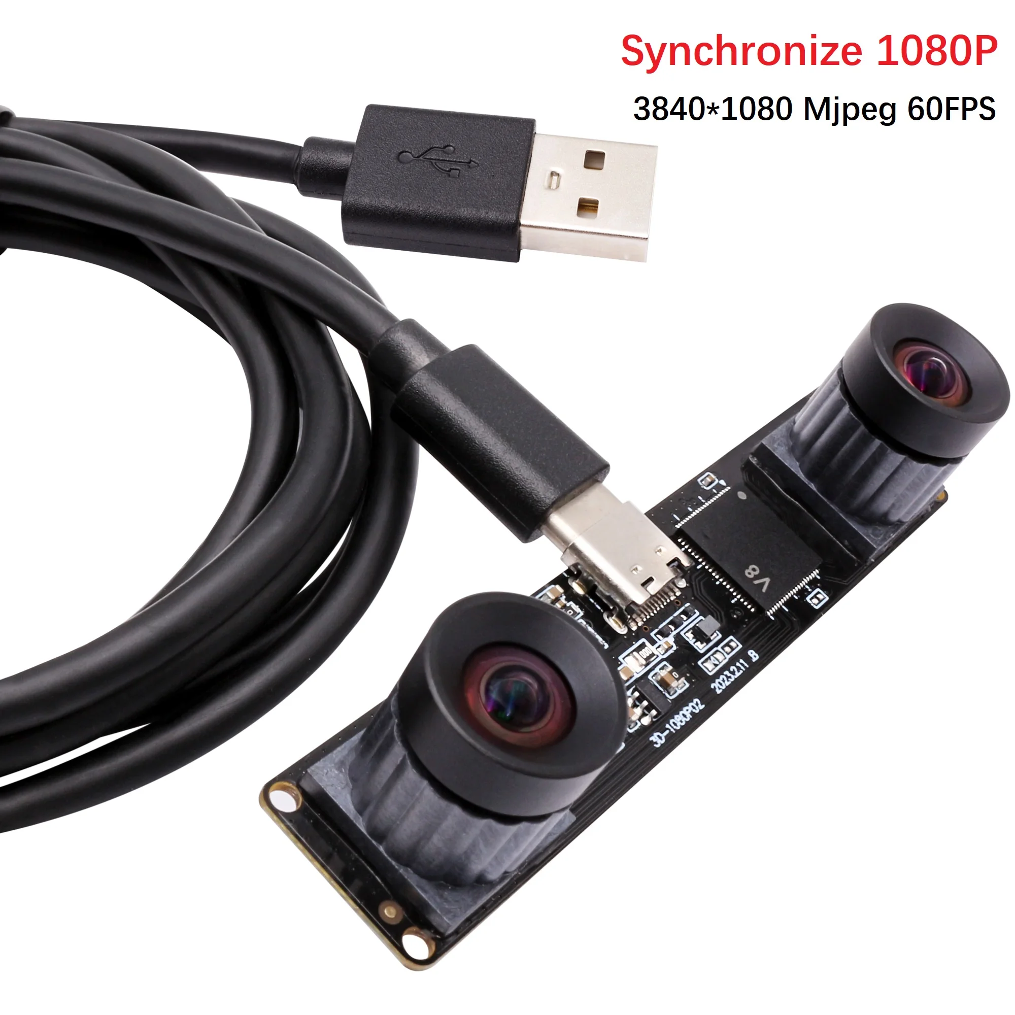 Stereo USB Camera 3840X1080P 60FPS Full HD 1080P webcam 3D web camera ...