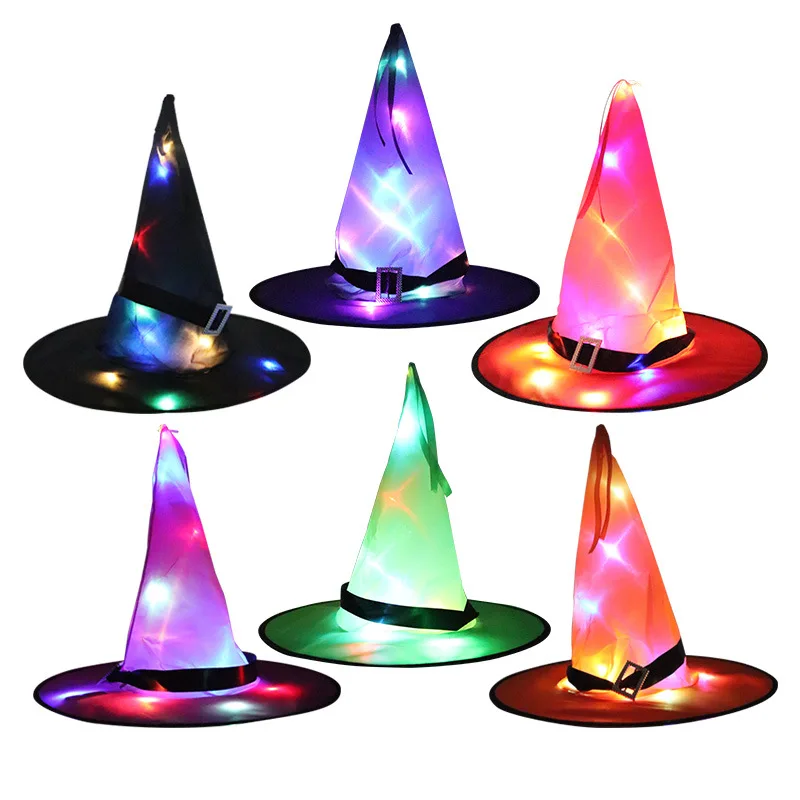 Halloween-Witch-Hats-with-Cosplay-Women-Costume-Party-Hats-Wizard-Hat ...