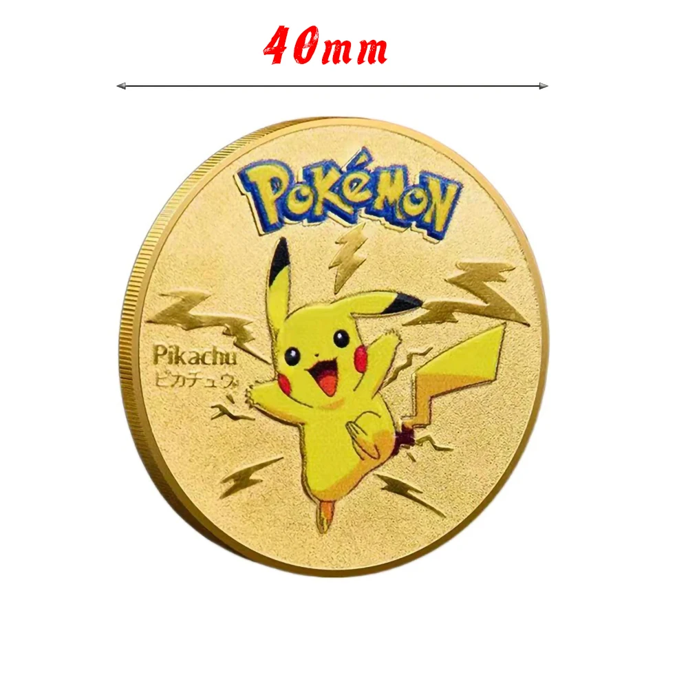 Golden-Pokemon-Coins-Metal-Pikachu-Collectible-Display-Golden-Pokemon ...