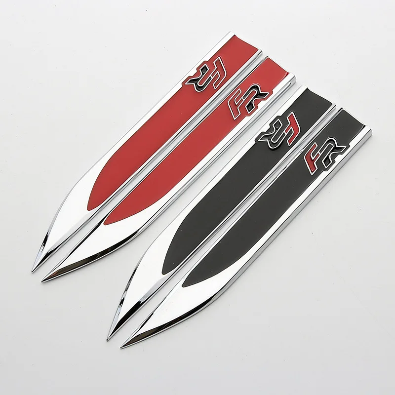 2pcs x Metal FR Logo Side Fender Car Body Emblem Badge Sticker Decal ...