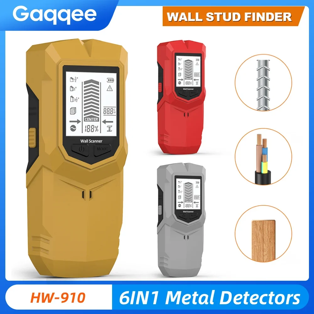 HW-910 6IN1 Handheld Wall Metal Detector With LCD Digital Display ...