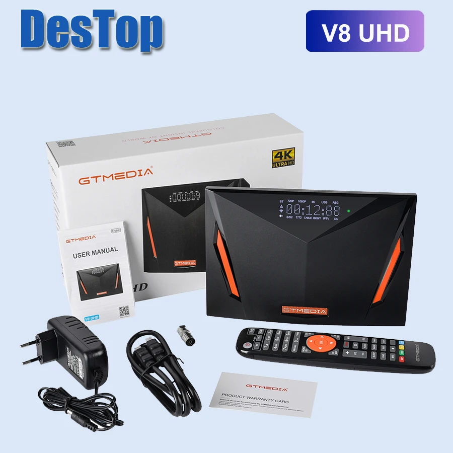 1pc High Quality Gtmedia V8 Uhd Dvb S2 Satellite Receiver Builtin Wifi ...