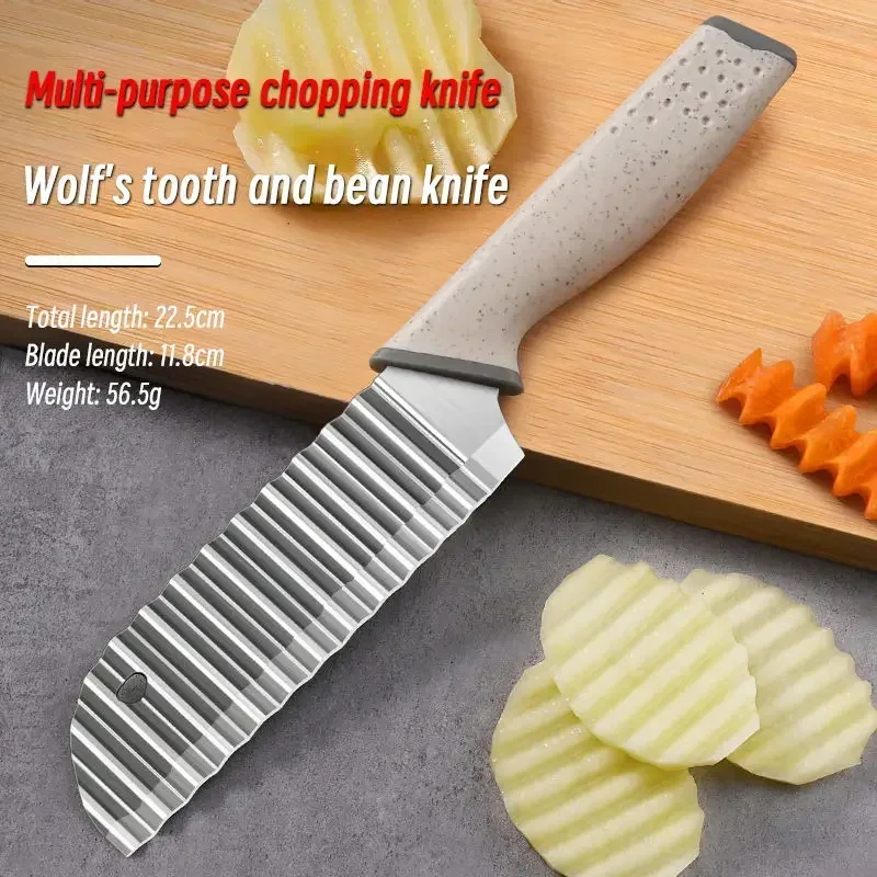 Household-Wavy-Fancy-Potato-Knife-Stainless-Steel-Potato-Chip-Multi ...