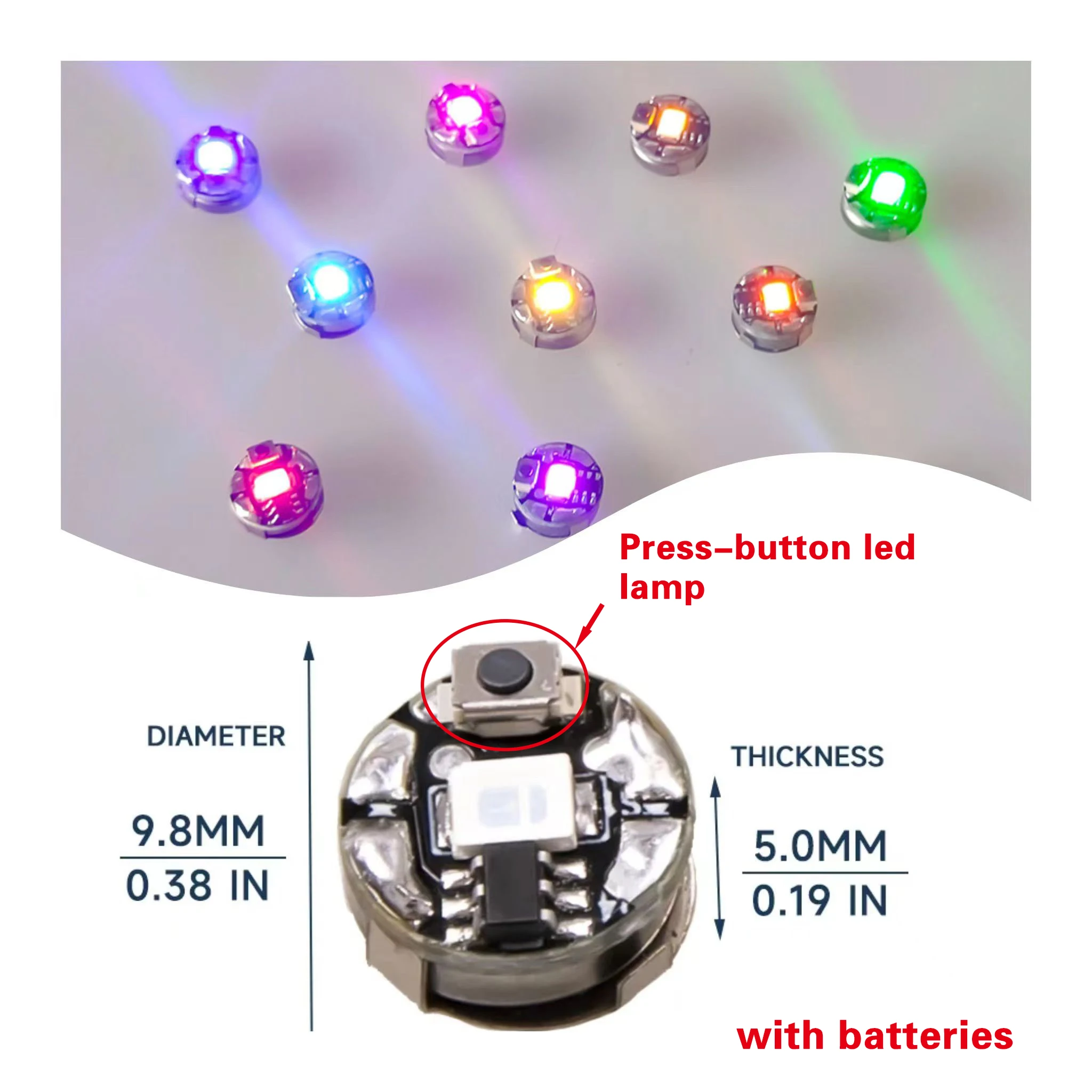 3pcs-With-Batteries-Press-button-Style-Miniature-Led-Lamp-Model-Light ...