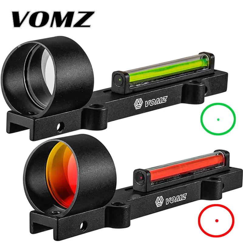 Red and Green Fiber 1x28 Red Dot Sight Hunting Light weight Scope Fit ...