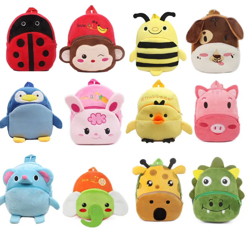 New-3D-Animal-Plush-Backpack-CartoonTrendy-School-Bags-Girl-Bookbag ...