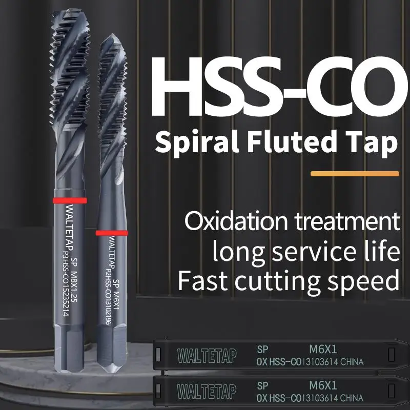 WALTETAP-HSS-CO-Red-Ring-JIS-Standard-With-OX-Spiral-Fluted-Tap-M2-M3 ...