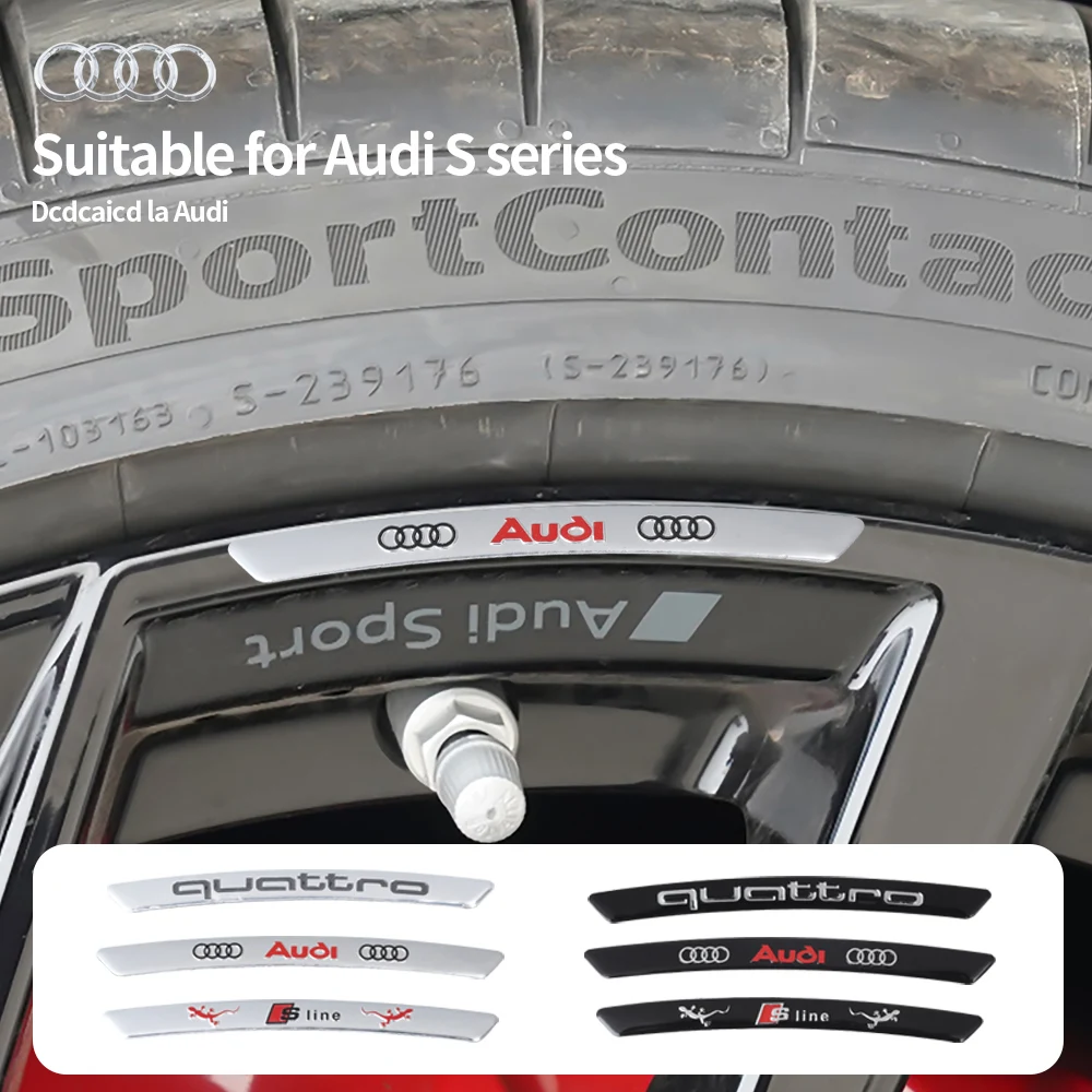 4pcs-Aluminum-Car-Wheels-Rims-Badges-Stickers-Decals-For-Audi-Sline-A3 ...