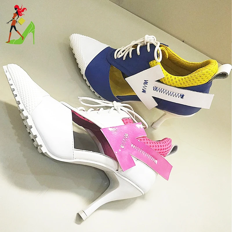 Women's Platform Sneakers High Quality Pointed Toe Pumps Heel 8CM New ...