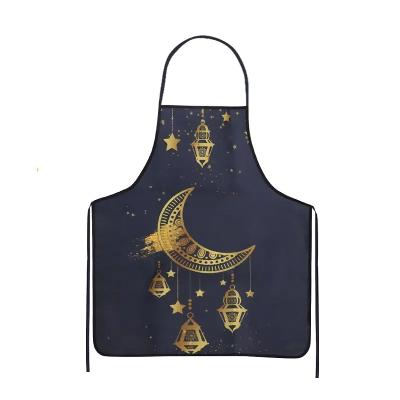 Ramadan-eid-Ramadan-Mubarak-Adult-Apron-Moon-Decoration-Moon-and-Stars-Waterproof-and-Oil ...