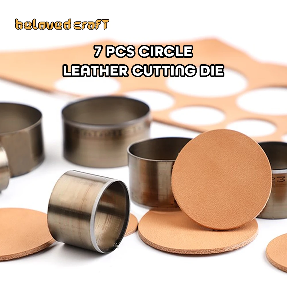 Belovedcraft-7Pcs-Sharp-Leather-Cutting-Die-Leather-Circle-Stencil ...