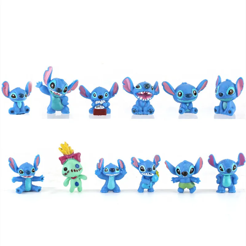 Conjunto De Figuras De Lilo Y Stitch LILO & STITCH Set De 8 Figuras