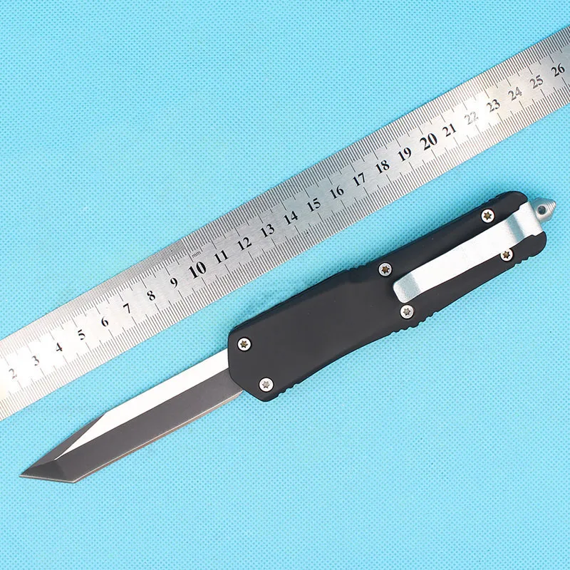 9.05 Inch A07 Large Tactical Knife 440C Two-tone Blade Black Zn-al ...