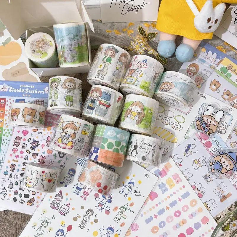 1pcs/1lot Decorative Adhesive Tapes Cartoon Girl Molinta Decorative ...