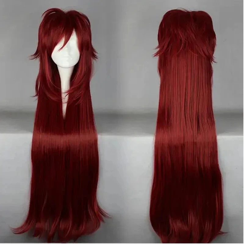 New Fashion Styled Black Butler Kuroshitsuji Cosplay Grell Sutcliff Red ...