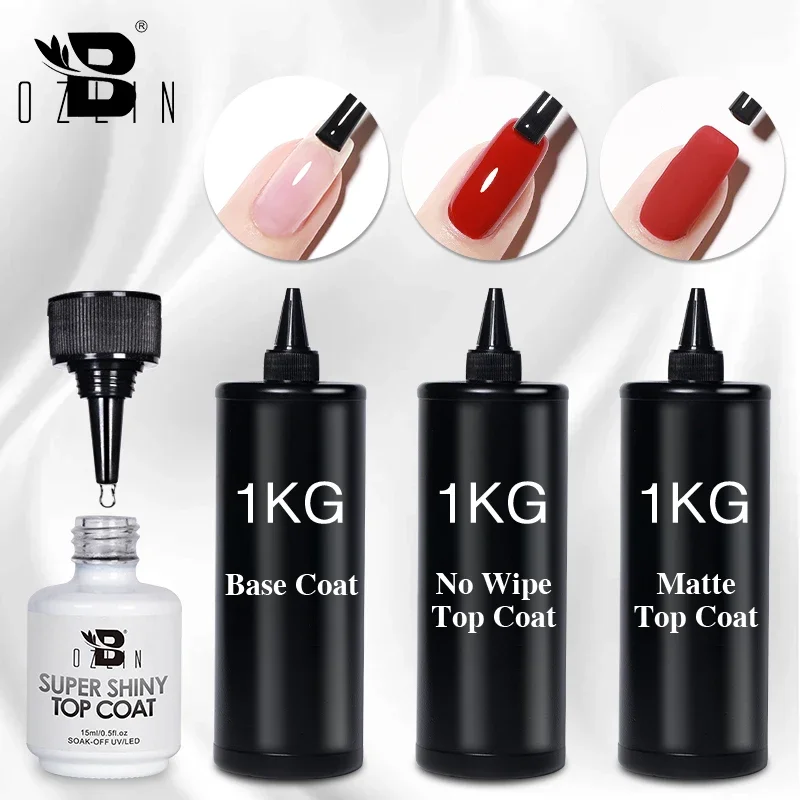 BOZLIN-1KG-Super-Shinny-Top-Coat-UV-Base-Gel-Polish-Matte-Top-Coat ...