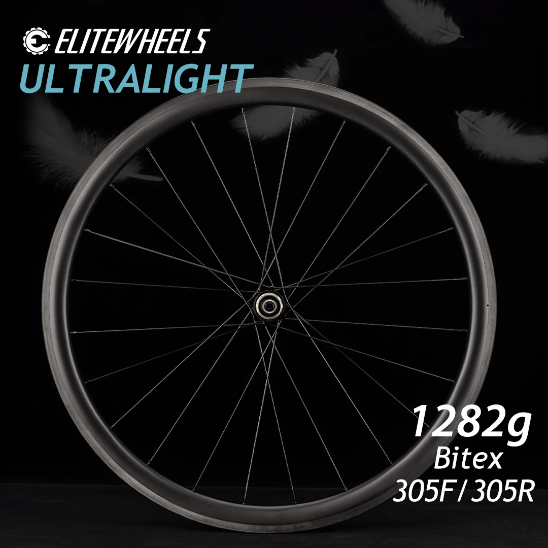 ELITEWHEELS-700C-Road-Bike-Tubeless-Wheelset-Carbon-Fiber-Bicycle-Wheel ...
