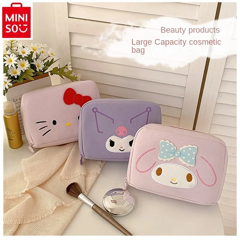 MINISO-San-Liou-Hello-Kitty-Kuromi-Sweet-Printed-Cosmetic-Storage-Bag ...