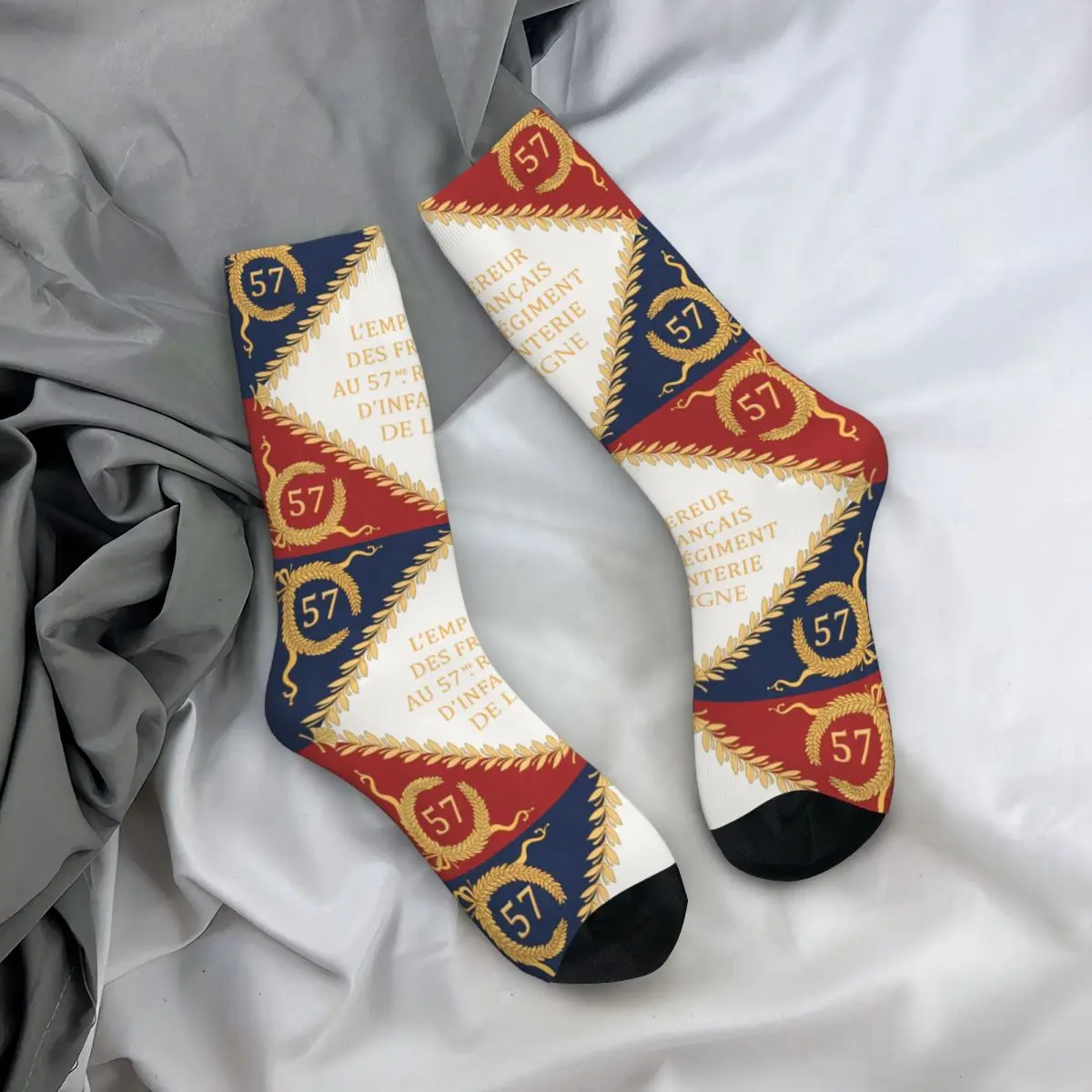 New-Male-Men-Socks-Casual-Napoleonic-French-Sock-Drapeaux-of-the-57me-D ...