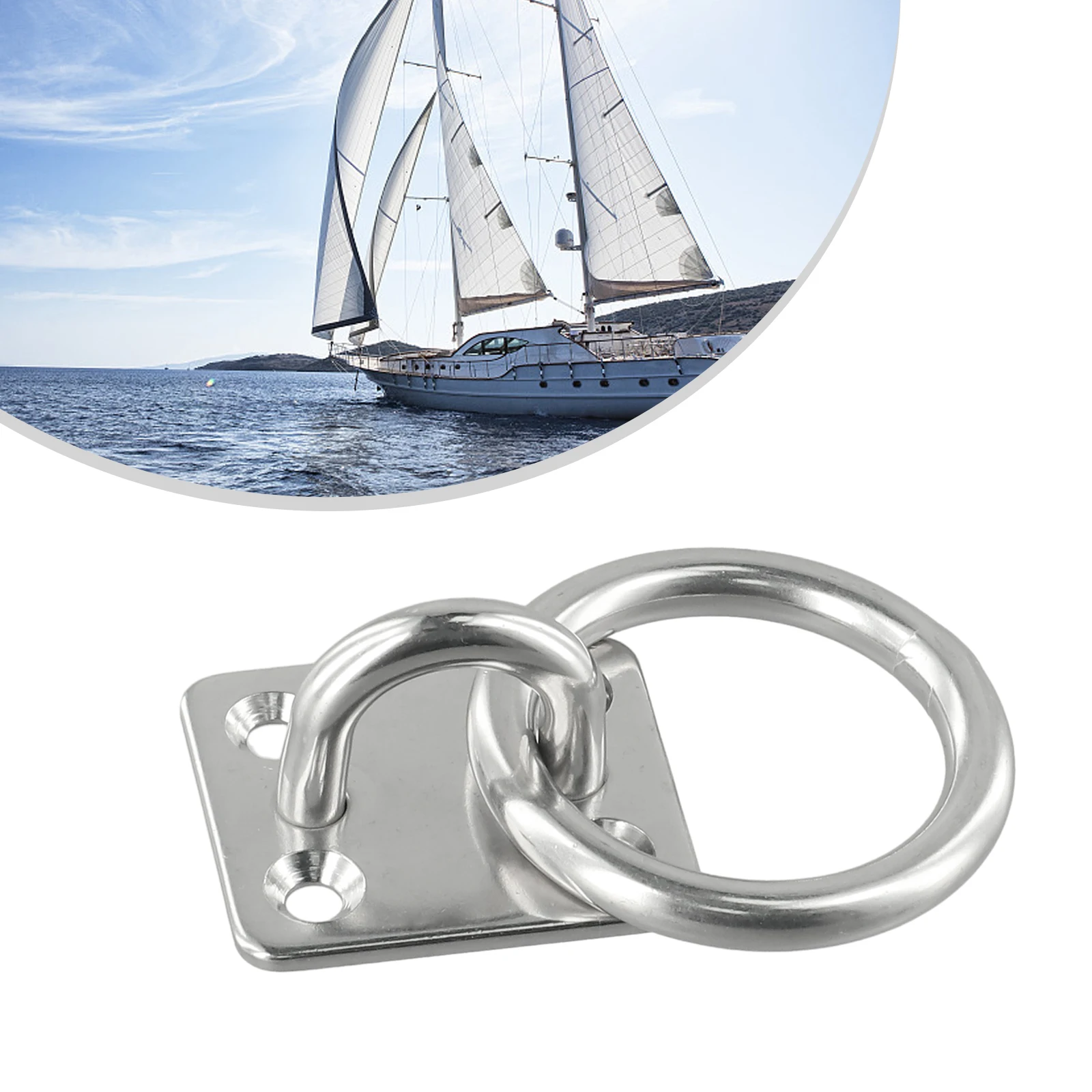6mm Stainless Steel Marine Eye Plate With Ring (Lashing Tie Down Boat ...