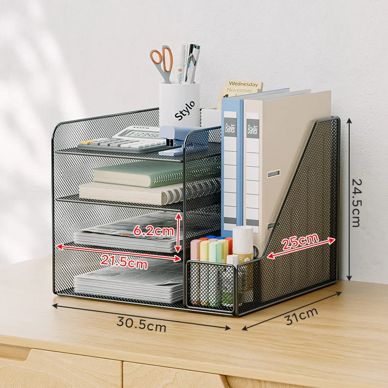 Desk-Organizers-and-Accessories-5-Tier-Paper-Letter-Tray-Organizer-with ...