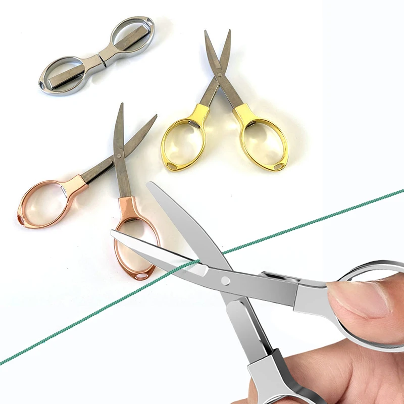 Lightweight-Stainless-Steel-Folding-Scissors-Retractable-Mini-Portable ...