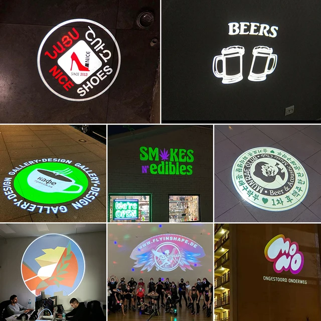 Led Logo Projection Custom Advertising Notice Restaurant Welcome Image ...