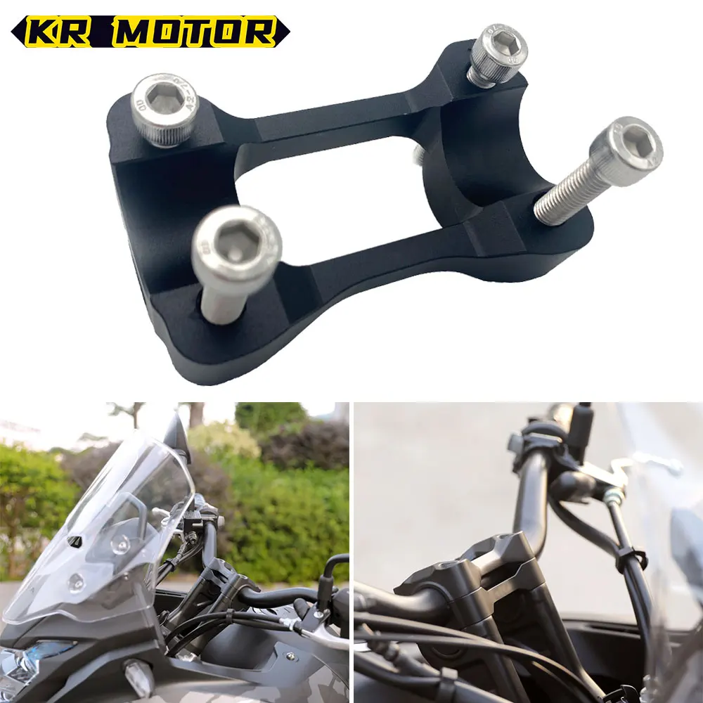 Motorcycle-20mm-Handlebar-Riser-Adapter-Rises-Bar-Height-Handle-Mount ...