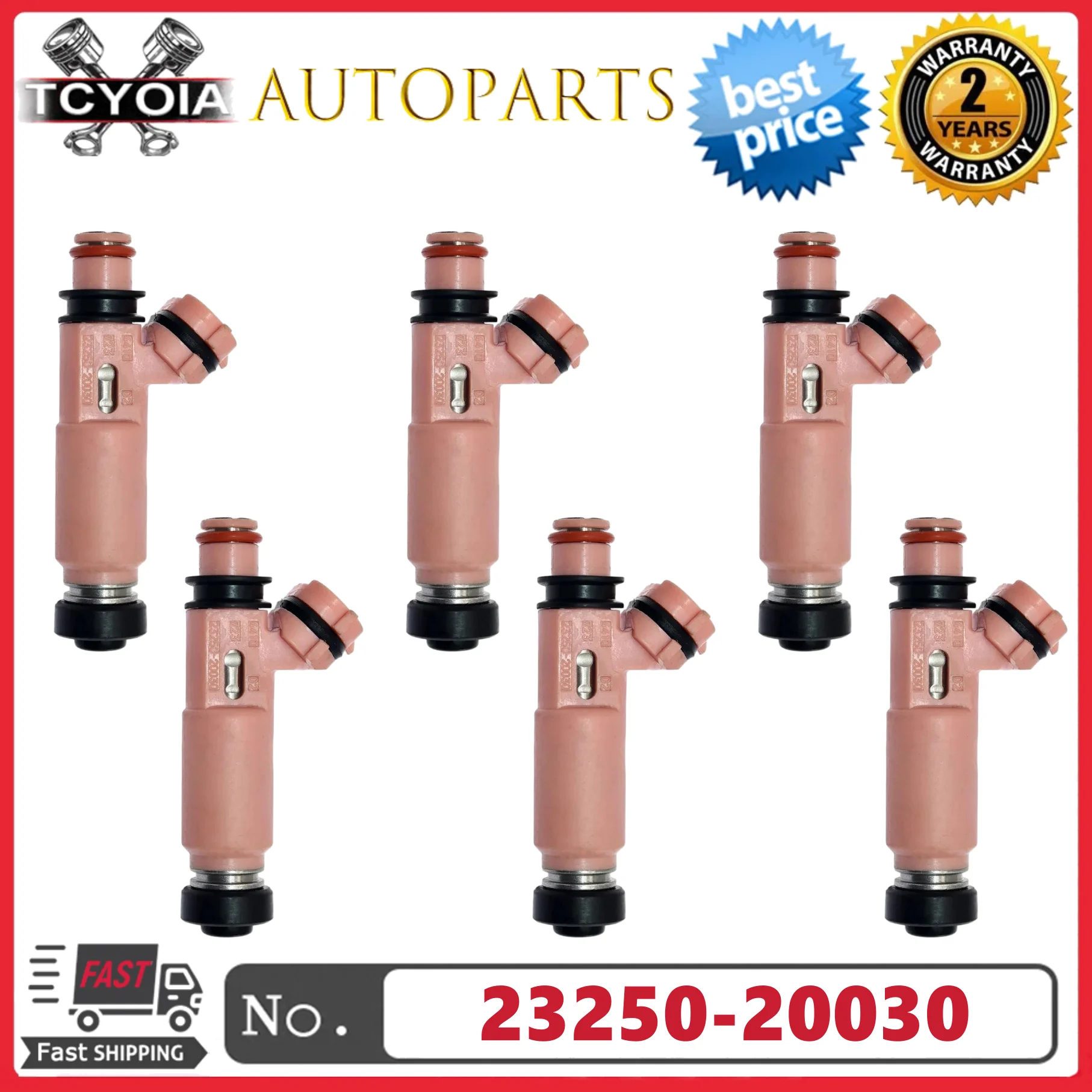 6Pcs 23250-0A020 23250-20030 Fuel injectors for Toyota For LEXUS Solara ...