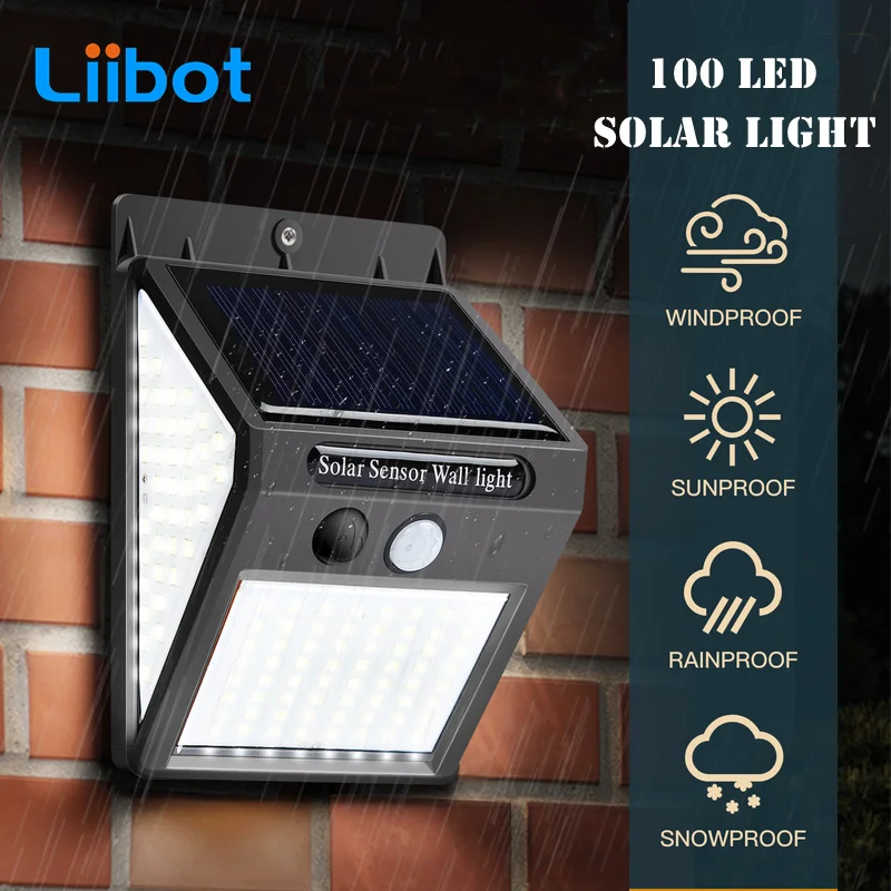 Outdoor Solar Light 100LED Solar Light control 3Mode Solar Street light ...