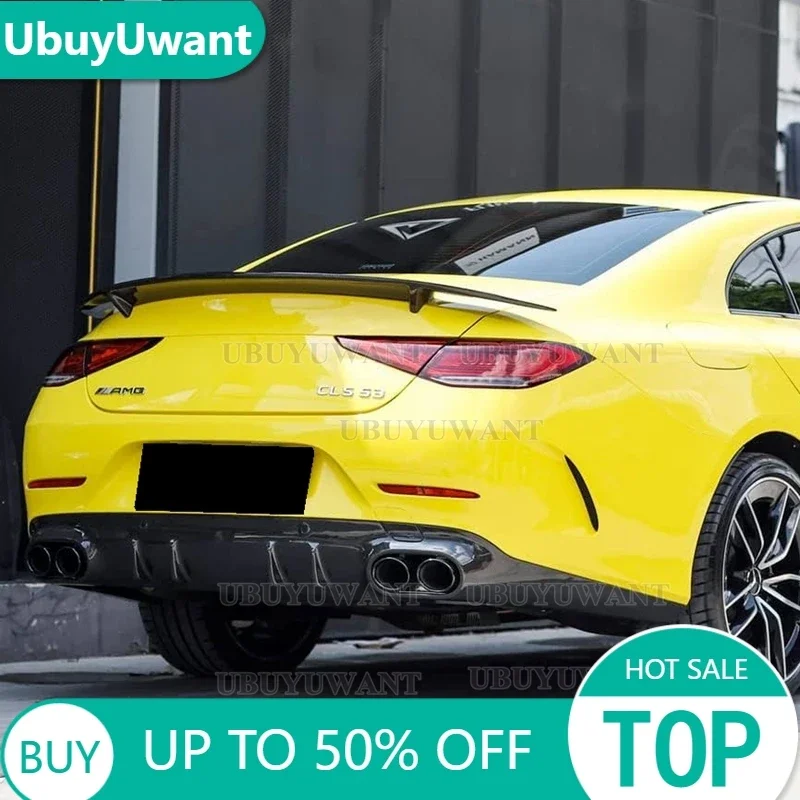 For Benz-Benz CLS C257 W257 RT Style Carbon Fiber Rear Spoiler Trunk ...