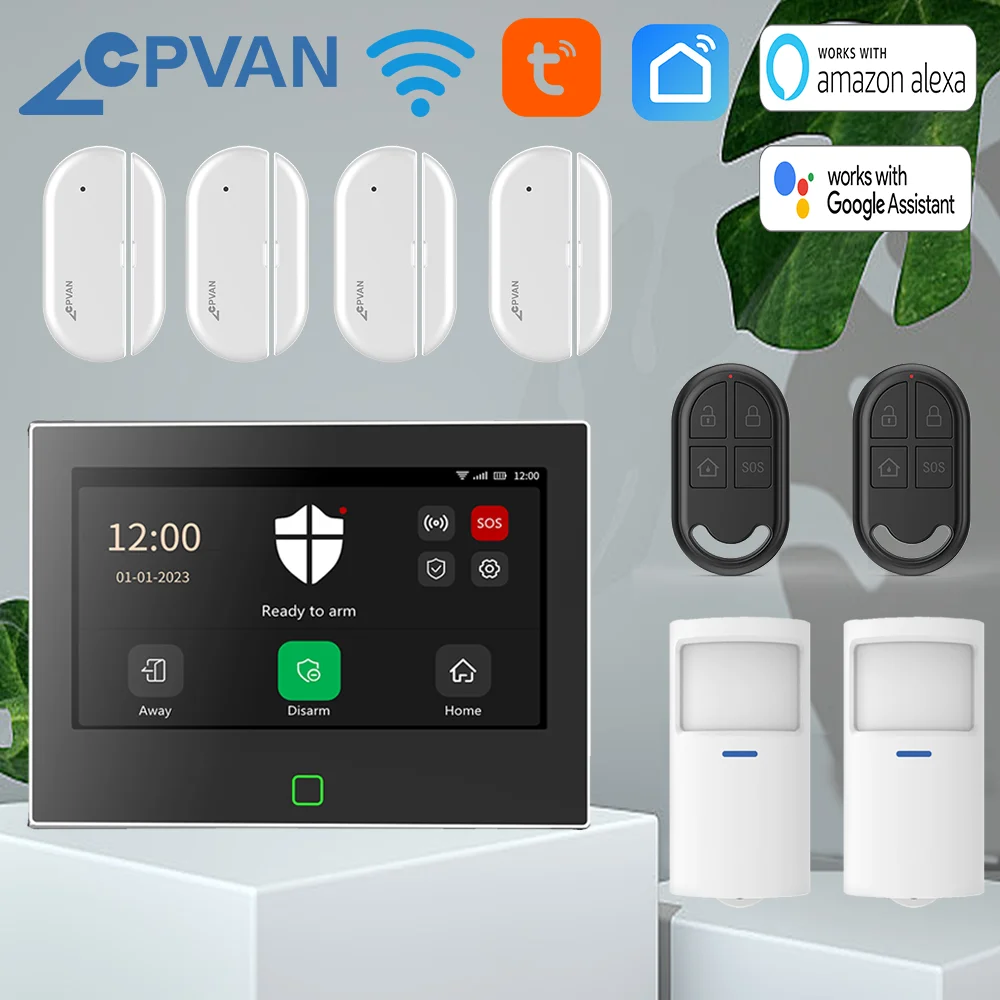 CPVAN-Tuya-Smart-Home-Alarm-System-Wireless-WiFi-7inch-Smart-Panel-Home ...