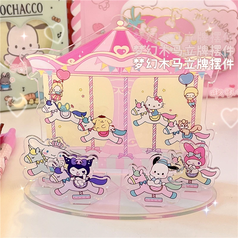 Sanrio Anime Figure Kuromi My Melody Rotating Trojan Figure Cinnamoroll ...