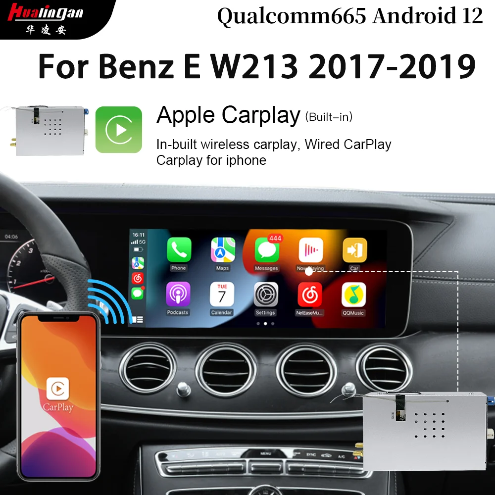 Hualingan for Benz E W213 2017-2019 MBUX Carplay box Android box AI Carplay Youtube 4G Android ...