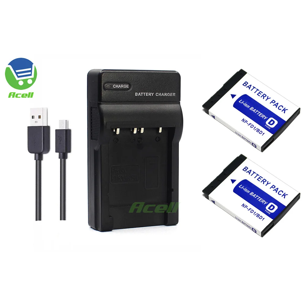 Np-fd1/bd1 Battery Or Usb Charger For Sony Dsc-t900 T700 T500 T300 T200 T90 T77 T75 T70 T2 G3 ...