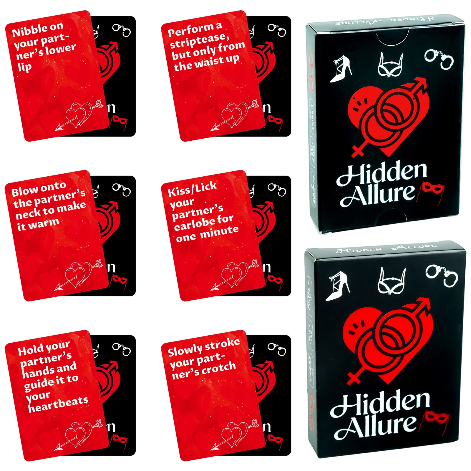 50-Card Couples Drinking Game Cards Set 8.9x6.4cm Challenge Cards ...