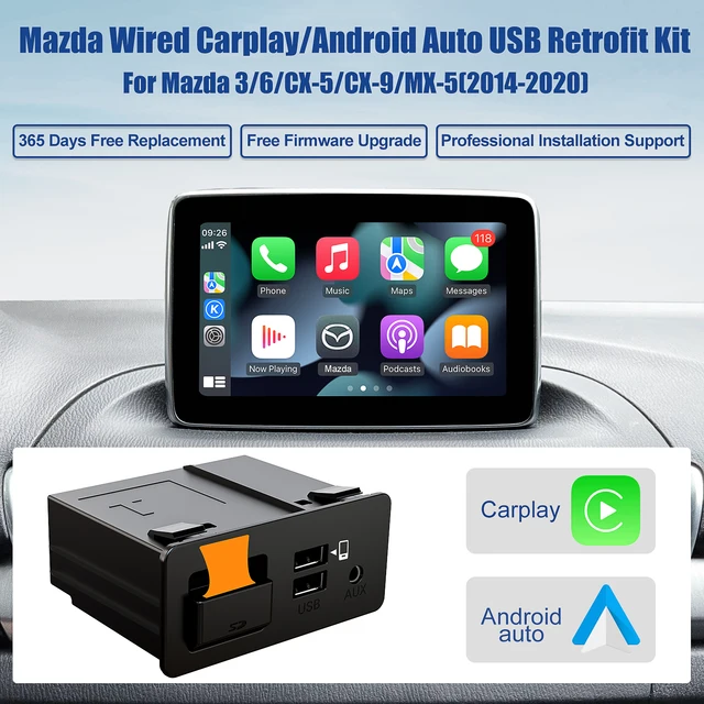 Mazda 6 / 3 / 2 CX30 CX5 CX8 CX9 MX5 Apple CarPlay Android Auto USB ...