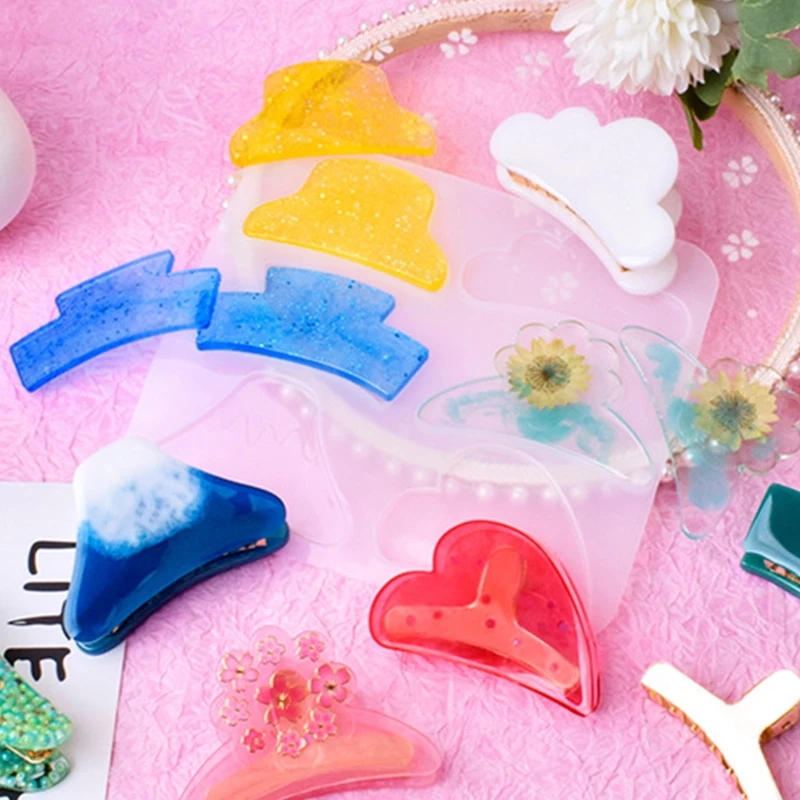 Hairpin Grasping Clip UV Crystal Epoxy Mold Hair Pin Silicone Mould DIY ...